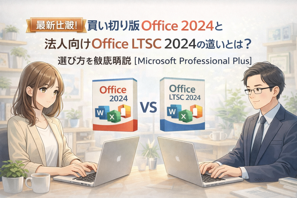 【最新比較】買い切り版Office 2024と法人向けOffice LTSC 2024の違いとは？選び方を徹底解説【Microsoft ...